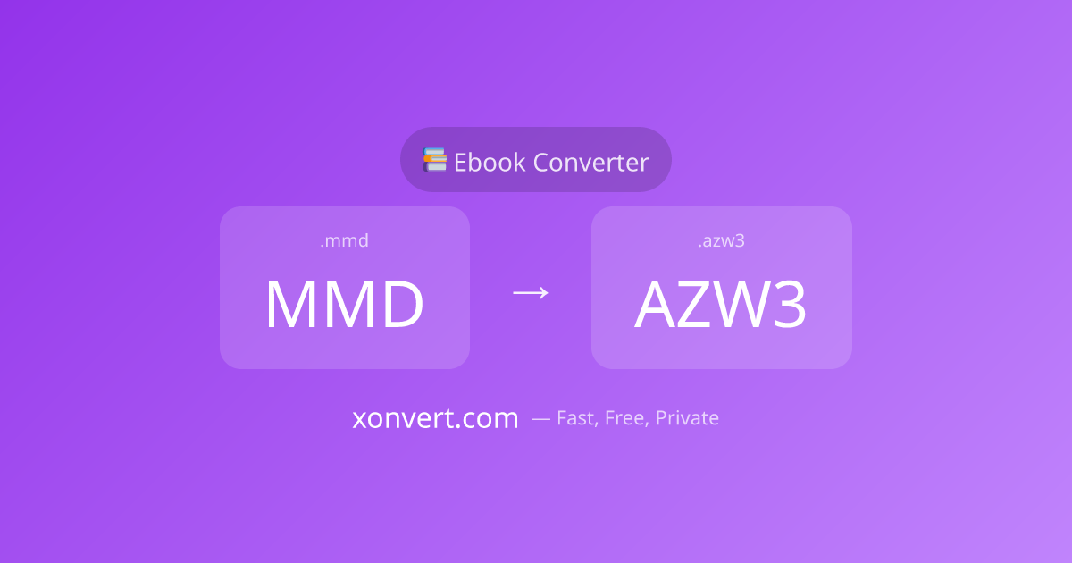 Convert .mmd to .azw3 Free — Diagram Converter | Xonvert | Xonvert